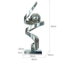 China Hotel Lobby Living Room Stainless Steel Ornaments  Abstract Metal Decorations Aisle Entrance Large Floor Art Sculpture for sale