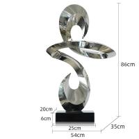 China Hotel Lobby Living Room Stainless Steel Ornaments  Abstract Metal Decorations Aisle Entrance Large Floor Art Sculpture for sale