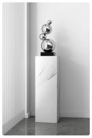 China Minimalist Modern Sphere Niche Desktop Geometric Stainless Steel Sculpture Artwork Model House Living Room Decoration Ornaments for sale