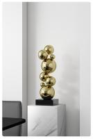 China Minimalist Modern Sphere Niche Desktop Geometric Stainless Steel Sculpture Artwork Model House Living Room Decoration Ornaments for sale