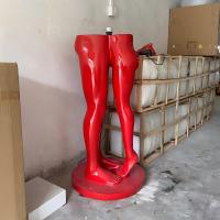 China Viral Red Leg Shaped Resin Sculpture Handmade Flower Theme Fashion Custom Home Decor for sale