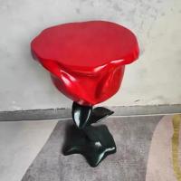 China Luxury Handmade Colorful Resin Rose Sculpture With Realistic Petals Custom Shape For Garden for sale