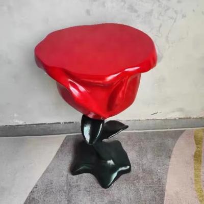 China Luxury Handmade Colorful Resin Rose Sculpture With Realistic Petals Custom Shape For Garden for sale