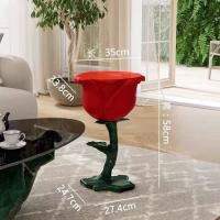 China Luxury Handmade Colorful Resin Rose Sculpture With Realistic Petals Custom Shape For Garden for sale