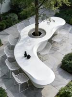 China Modern Minimalist Tree Bench Integrated Seating Planter Solutions For Commercial Public Spaces for sale