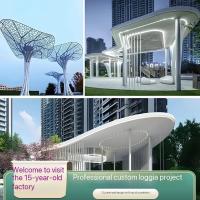 China Sculptural Curve Shade Pergolas For Luxury Real Estate Enhance Hotel Gardens Residential Plazas for sale