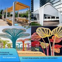 China Sculptural Curve Shade Pergolas For Luxury Real Estate Enhance Hotel Gardens Residential Plazas for sale