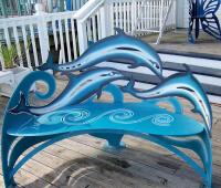 China Colorful Animal-Themed Metal Outdoor Seating Sculptures Stainless Steel for Religious Advertising & Anniversary Occasions for sale
