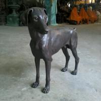 China Garden Decor Outdoor Life Lovely Home Decor Bronze Animals Dog Sculpture Bronze Dog Statue for sale