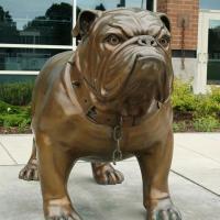 China Garden Decor Outdoor Life Lovely Home Decor Bronze Animals Dog Sculpture Bronze Dog Statue for sale