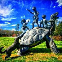 China Custom Outdoor Home Garden Decorative Large Cast Brass Child Copper Bronze Children for sale