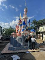 China Outdoor Disney-themed castle 9-meter sculpture decoration for sale
