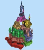 China Outdoor Disney-themed castle 9-meter sculpture decoration for sale