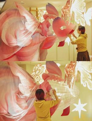 China Ethereal Giant Koi Fish Lantern - Bespoke 3D Paper Art Installation for Luxury Brand Activations & Events for sale