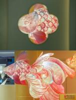 China Ethereal Giant Koi Fish Lantern - Bespoke 3D Paper Art Installation for Luxury Brand Activations & Events for sale