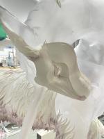 China Customized Large Scale 3D Paper Sculpture with RGB DMX 512 Lighting for Art Installation for sale