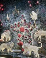 China Customized Large Scale 3D Paper Sculpture with RGB DMX 512 Lighting for Art Installation for sale