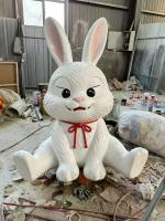 China FRP-TIR2026 Series Fiberglass Rabbit Sculpture with Lion Dance Hat - Premium FRP Material, All-Weather Usability, Exclusive IP Design for sale