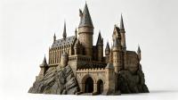 China 3.5M High Gothic Castle Model with 8K High-Precision Modeling and Durable Fiberglass Acrylic Wizard College Sculpture for sale