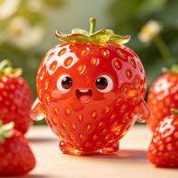 China Customized Weatherproof Interactive Fiberglass Sculpture Cartoon Mascot Fruit Statue for Commercial Decor for sale