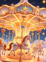 China Commercial-Grade Starlight Carousel Ride with LED Light Strips and Customizable Color Schemes for sale