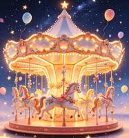 China Commercial-Grade Starlight Carousel Ride with LED Light Strips and Customizable Color Schemes for sale