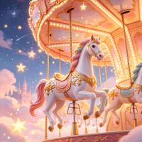 China Commercial-Grade Starlight Carousel Ride with LED Light Strips and Customizable Color Schemes for sale