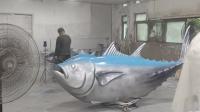 China Giant Realistic Tuna Fish Sculpture with Hand-Painted Weather-Resistant Finish and Customizable Options for sale