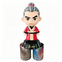 China Life Size Q Version Ancient Warrior Resin Sculpture with High-Grade Solid Resin Material and Customizable Design for sale