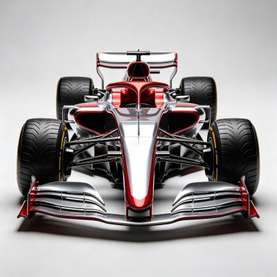 China Life Size F1 Racing Car Sculpture with Fiberglass Material and Customizable Design for sale