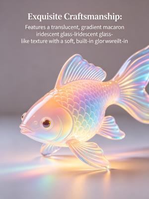 China Luminous Iridescent Glazed Interactive Koi Fish FRP Sculpture with Customized Color for sale