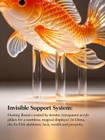 China Luminous Iridescent Glazed Interactive Koi Fish FRP Sculpture with Customized Color for sale