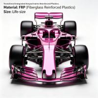 China 1:1 Life Size F1 Racing Car Sculpture with High-Gloss Magenta Paint and Durable Fiberglass Material for sale