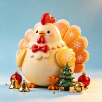 China Large Outdoor Commercial Fiberglass Turkey Sculpture with Customized Designs and UV Resistant Holiday Decor Statue for sale