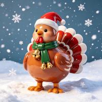 China Large Outdoor Commercial Fiberglass Turkey Sculpture with Customized Designs and UV Resistant Holiday Decor Statue for sale