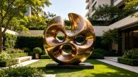 China Two-Tone Stainless Steel Outdoor Sculpture – Customizable Weather-Resistant Public Art Statue for Landscape for sale