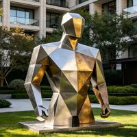 China Mirror Polished Stainless Steel Sculpture with Customizable Size and Weather-Proof Outdoor Performance for Landscape Decoration for sale