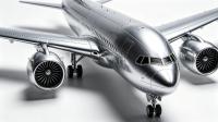 China Custom Life Size Stainless Steel Passenger Plane Statue for Outdoor Exhibition for sale