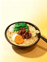 China Oversized Hand-painted Beef Noodle Bowl Resin Sculpture with 1:1 Simulation Scale and Waterproof Finish for sale