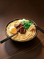 China Oversized Hand-painted Beef Noodle Bowl Resin Sculpture with 1:1 Simulation Scale and Waterproof Finish for sale