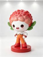 China Custom Size Lychee Mascot Fiberglass Sculpture with UV-Resistant Outdoor Paint and Lightweight Sturdy Design for sale
