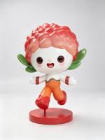 China Custom Size Lychee Mascot Fiberglass Sculpture with UV-Resistant Outdoor Paint and Lightweight Sturdy Design for sale
