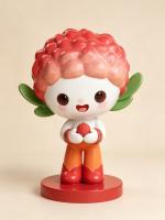 China Custom Size Lychee Mascot Fiberglass Sculpture with UV-Resistant Outdoor Paint and Lightweight Sturdy Design for sale