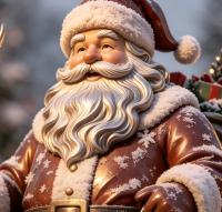 China Customizable High-Density Fiberglass FRP and Pure Cast Bronze Metal Christmas Sculpture Set for Holiday Decor for sale