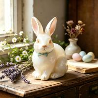China Customized Color Waterproof UV Sun-proof Easter Bunny Sculpture for Outdoor Commercial Decor for sale