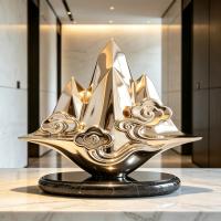 China Luxury Mirror Polished Custom Size Metal Sculpture Art Decor in Food-Grade Stainless Steel for sale
