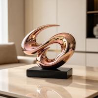 China Luxury Mirror Polished Custom Size Metal Sculpture Art Decor in Food-Grade Stainless Steel for sale
