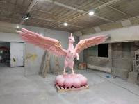China Waterproof IP65 UV-resistant Fiberglass Sculpture with Customizable Unicorn Statue and Cloud Bench Set for sale