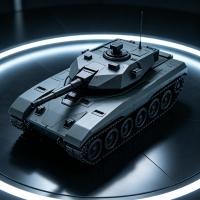 China Custom Stainless Steel Art Tank Sculpture with 8K Ultra HD Landscape Display and Corrosion Resistant Finish for sale
