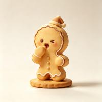 China 6 Styles Premium Eco-Friendly Resin Gingerbread Man Figurine with Hand-Painted Details Christmas Cookie Ornament for sale